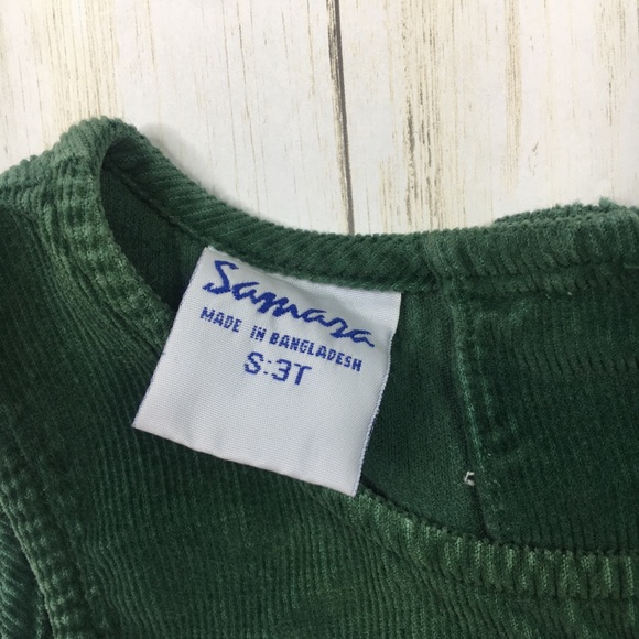 Vintage | Dresses | Vintage Samara Green Red Corduroy Dress | Poshmark
